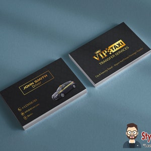 Taxi Cab Driver Business Card Personalized Lux - Etsy