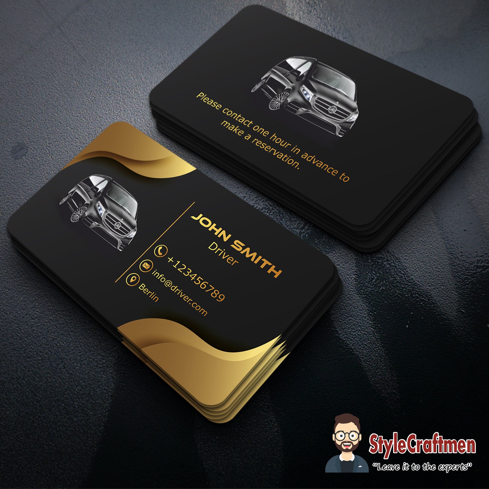 Gold Black Vip Airport Transportation Business Cards Personalization - Etsy