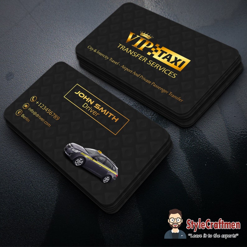 Taxi Cab Driver Business Card Personalized Lux - Etsy