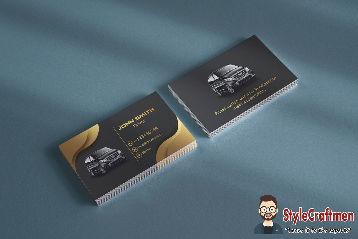 Gold Black Vip Airport Transportation Business Cards Personalization - Etsy