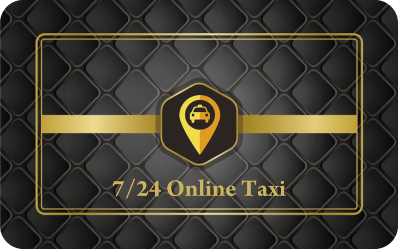 Uber Taxi Gold Black Business Card Personalized - Etsy