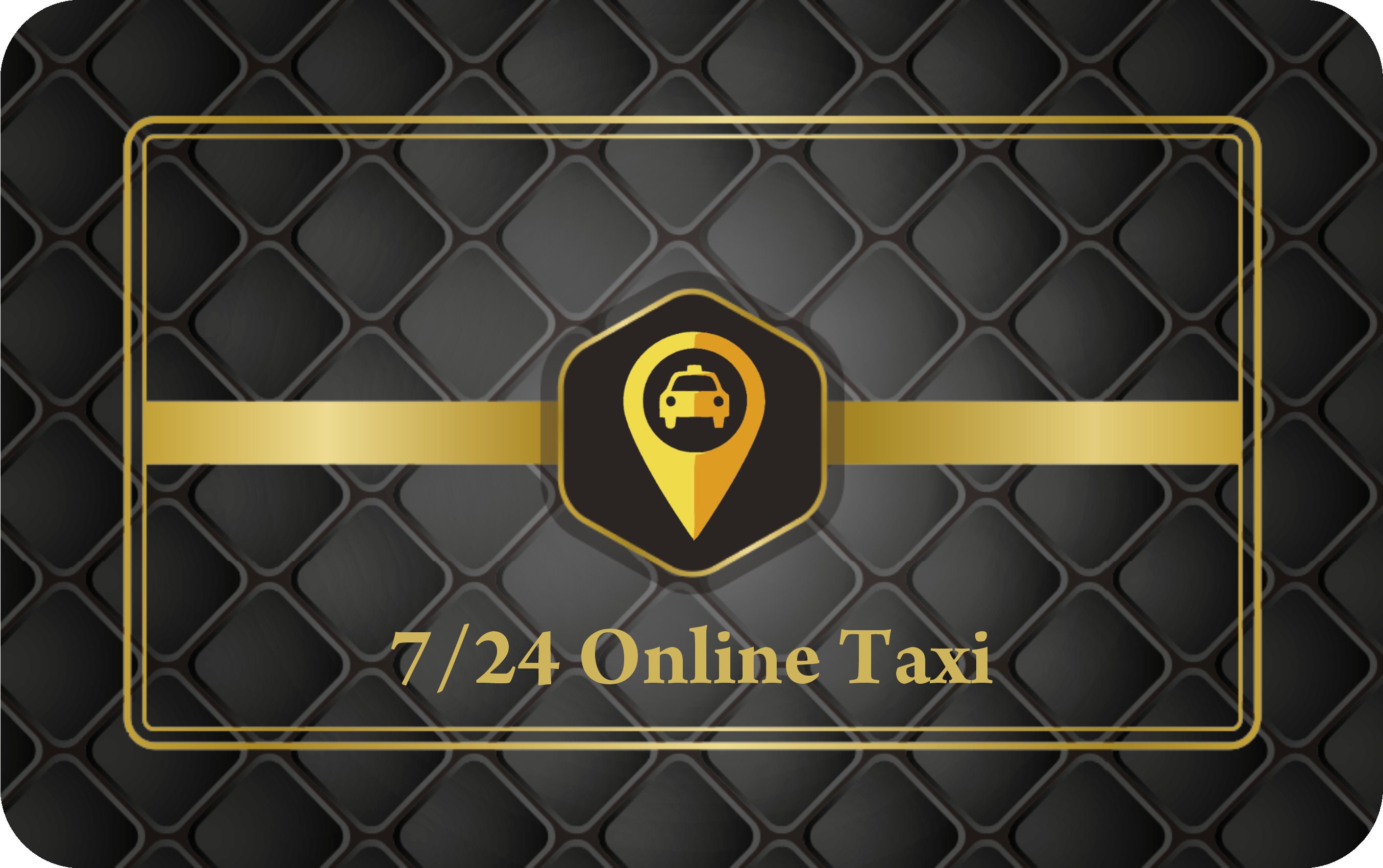 Uber Taxi Gold Black Business Card Personalized - Etsy