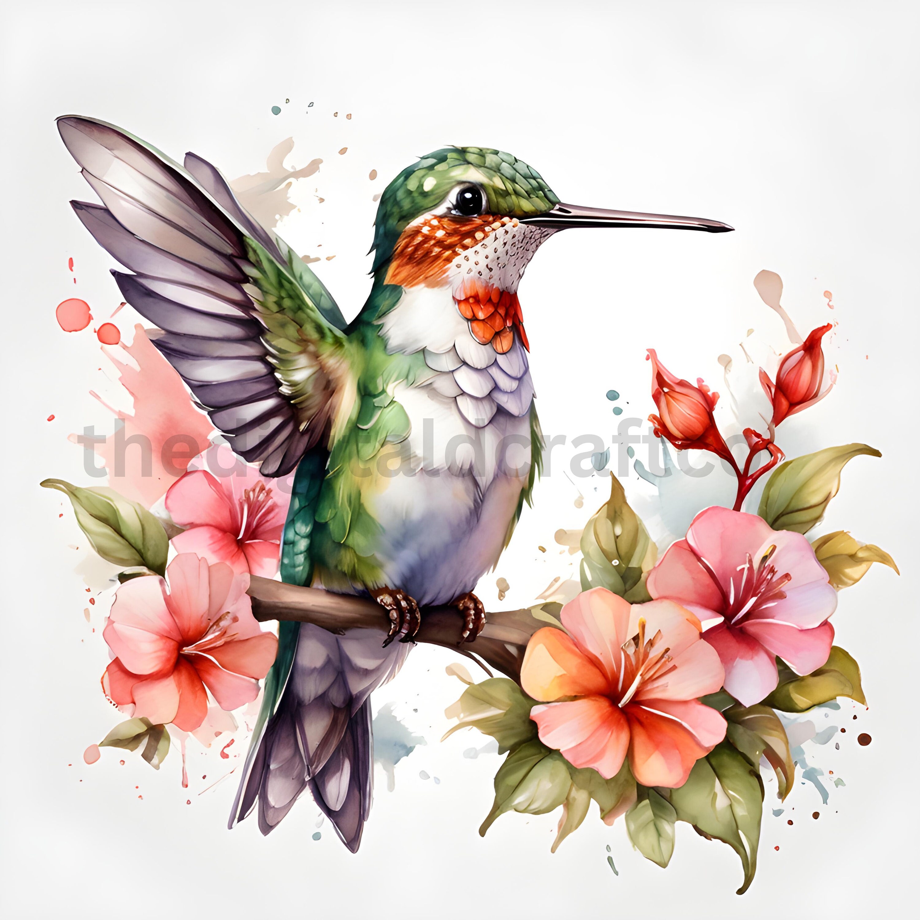Hummingbird Clipart | Set-2 | 12 High Quality Jpgs - Digital Download ...