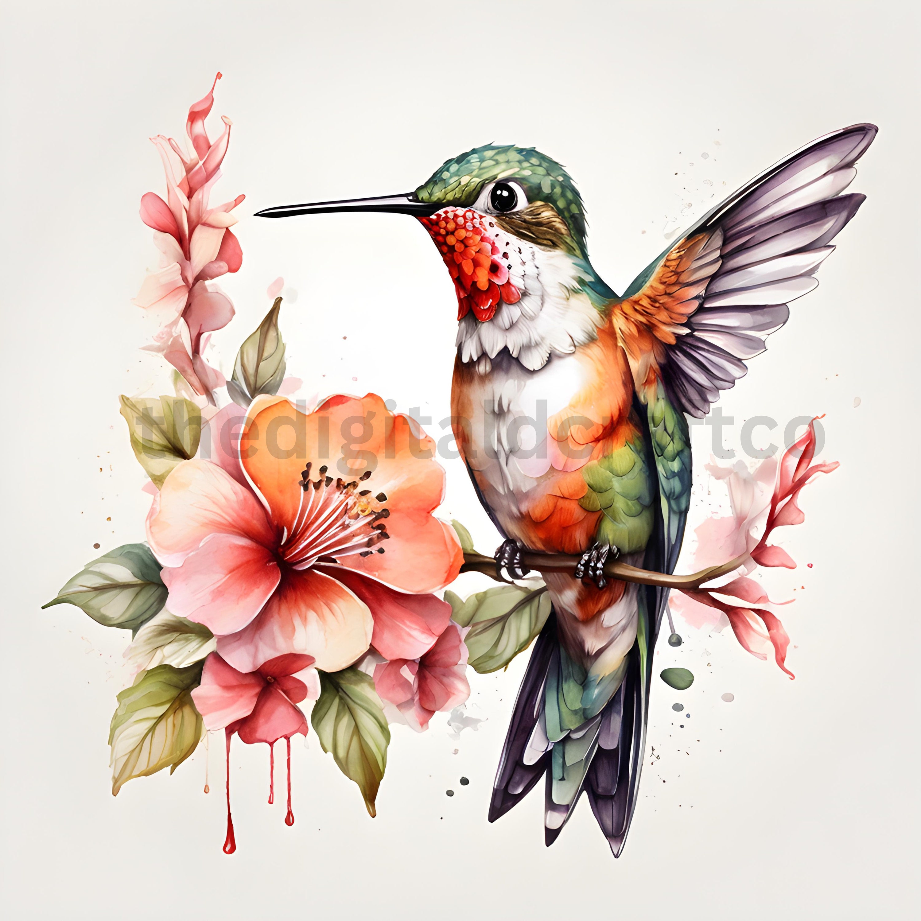 Hummingbird Clipart | Set-2 | 12 High Quality Jpgs - Digital Download ...