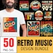 Retro Music Design Bundle: 50 PNG & SVG Files (digital Download - Etsy