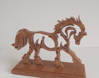 Laser Cut Wooden Horse With Interior Design - Etsy