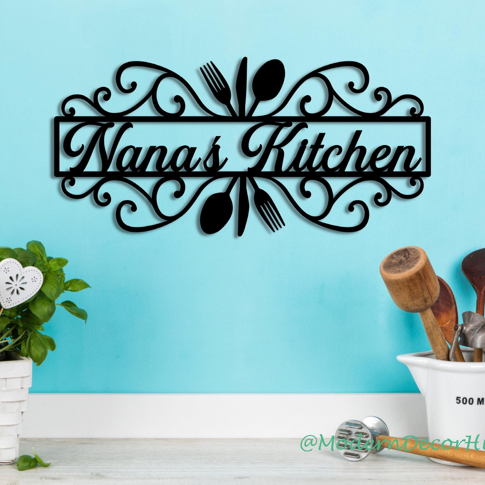 Custom Metal Sign for Kitchen, Kitchen Gifts, Personalized Kitchen ...