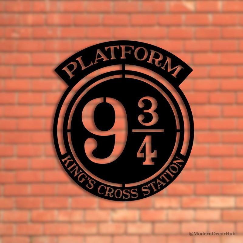 Platform 9 3 4 Sign - Etsy