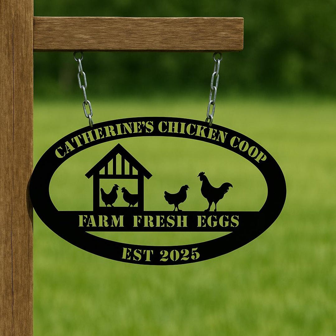 Hen House Decor, Hen House Metal Sign, Cutsom Metal Chicken Coop Sign ...