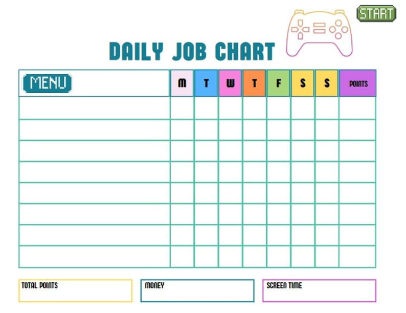 Kids Chore Charts - Etsy