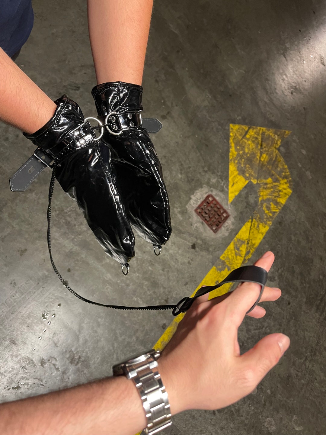 Black Glove Bdsm Restraint Hands Binding Sex Toys Bdsm Mature - Etsy