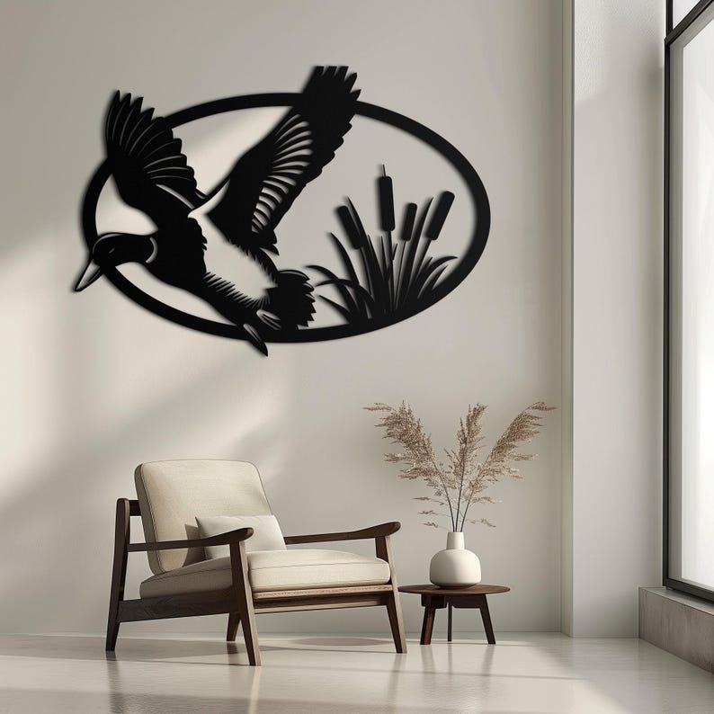 Minimalist Duck Wall Art, Duck Wall Decorations, Metal Home Wall Decor ...