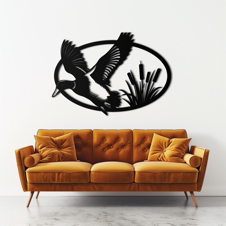 Minimalist Duck Wall Art, Duck Wall Decorations, Metal Home Wall Decor ...