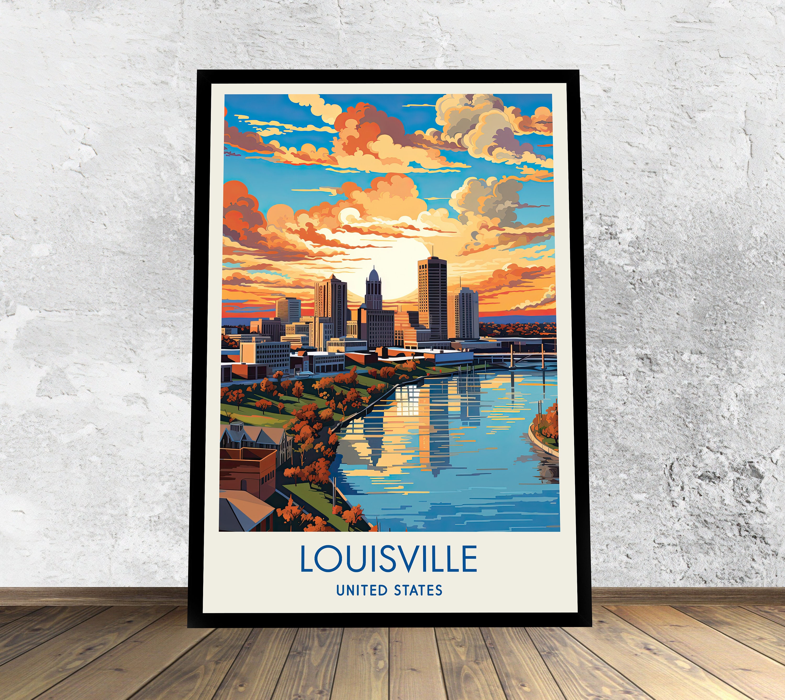 Louisville Poster Louisville Print Kentucky Art Louisville - Etsy