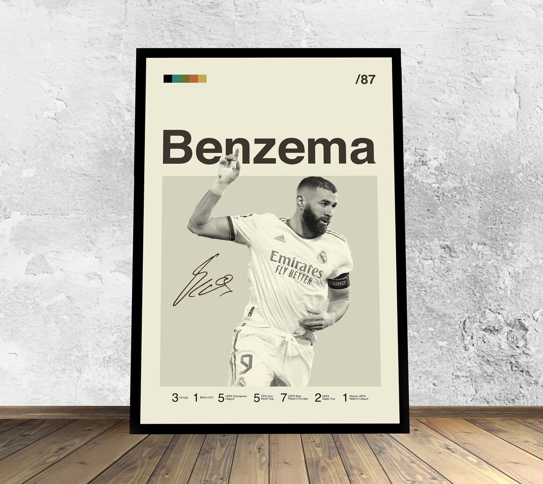 Karim Benzema Poster Real Madrid Poster Soccer Gifts Sports - Etsy ...