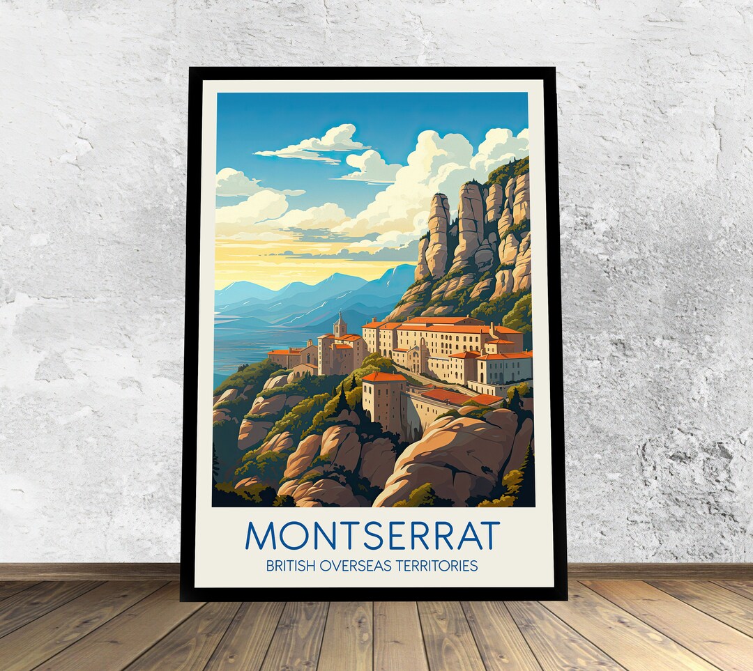 Montserrat Travel Poster Montserrat Print Caribbean Poster - Etsy