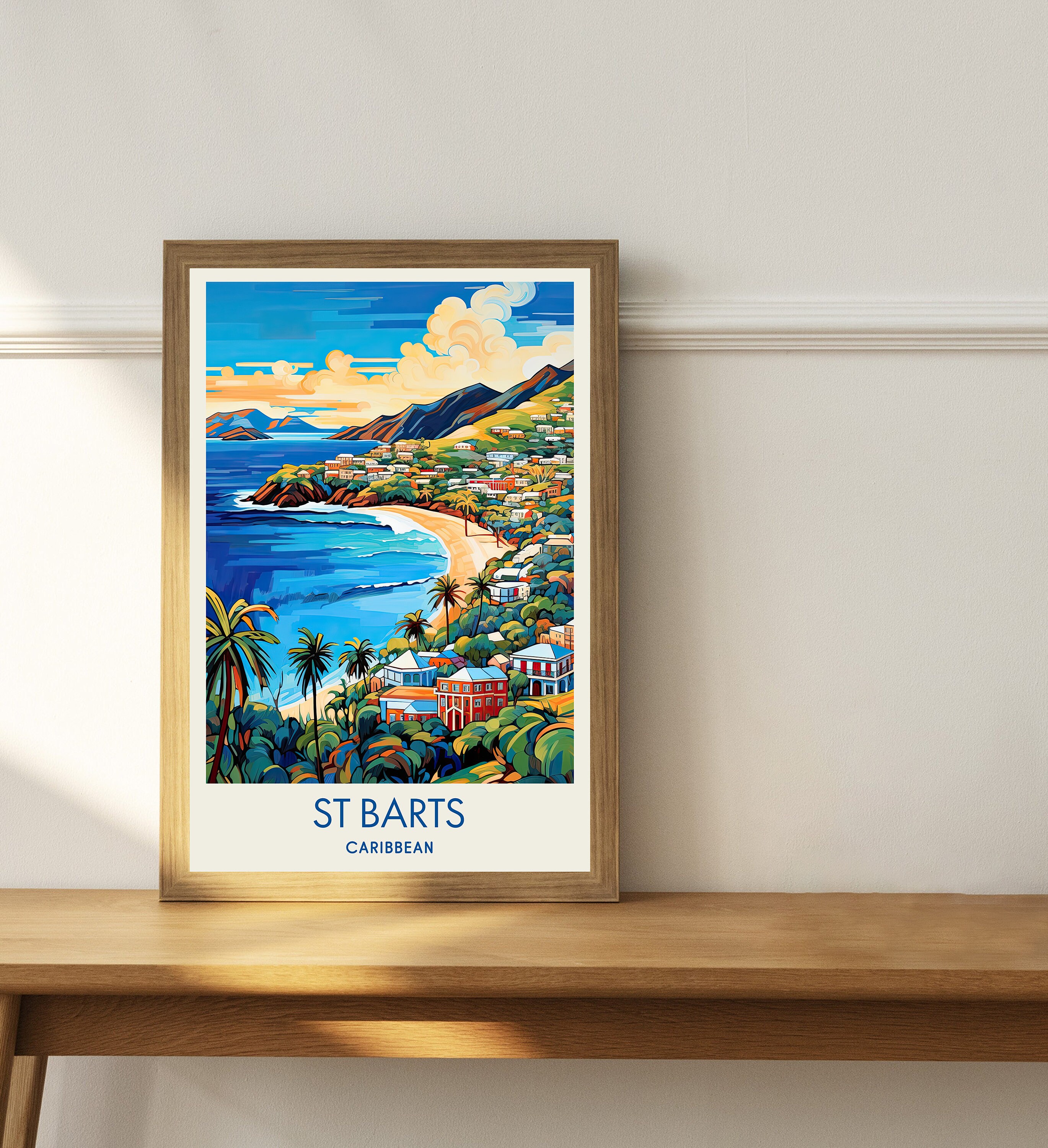 St Barts Poster St Barts Print St Barts Art Caribbean - Etsy