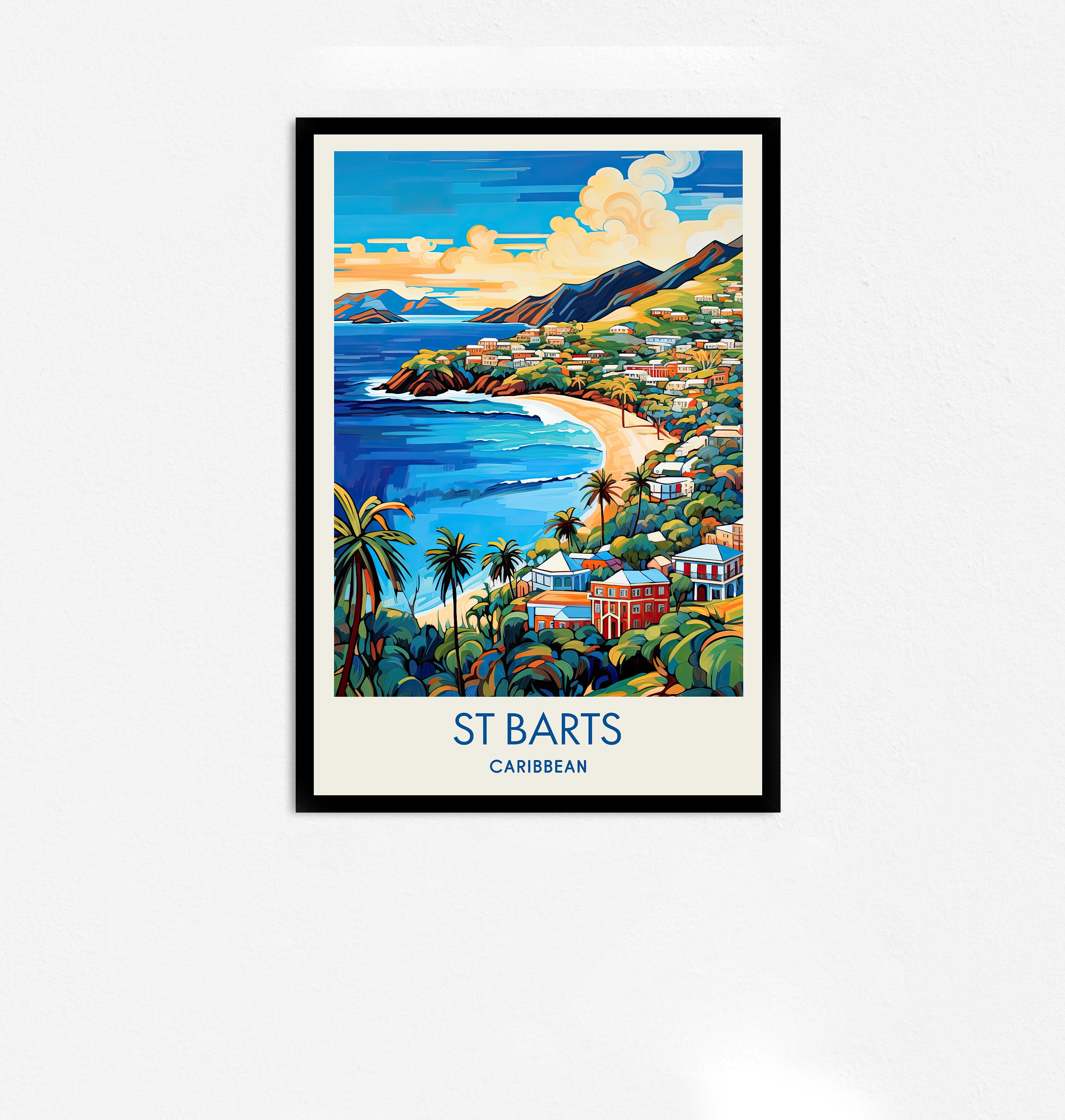 St Barts Poster St Barts Print St Barts Art Caribbean - Etsy