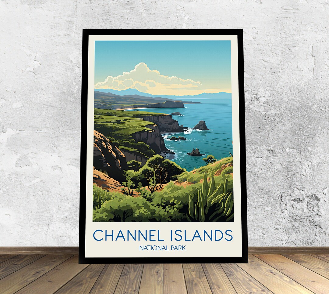 Channel Island Travel Poster Channel Island Print California - Etsy