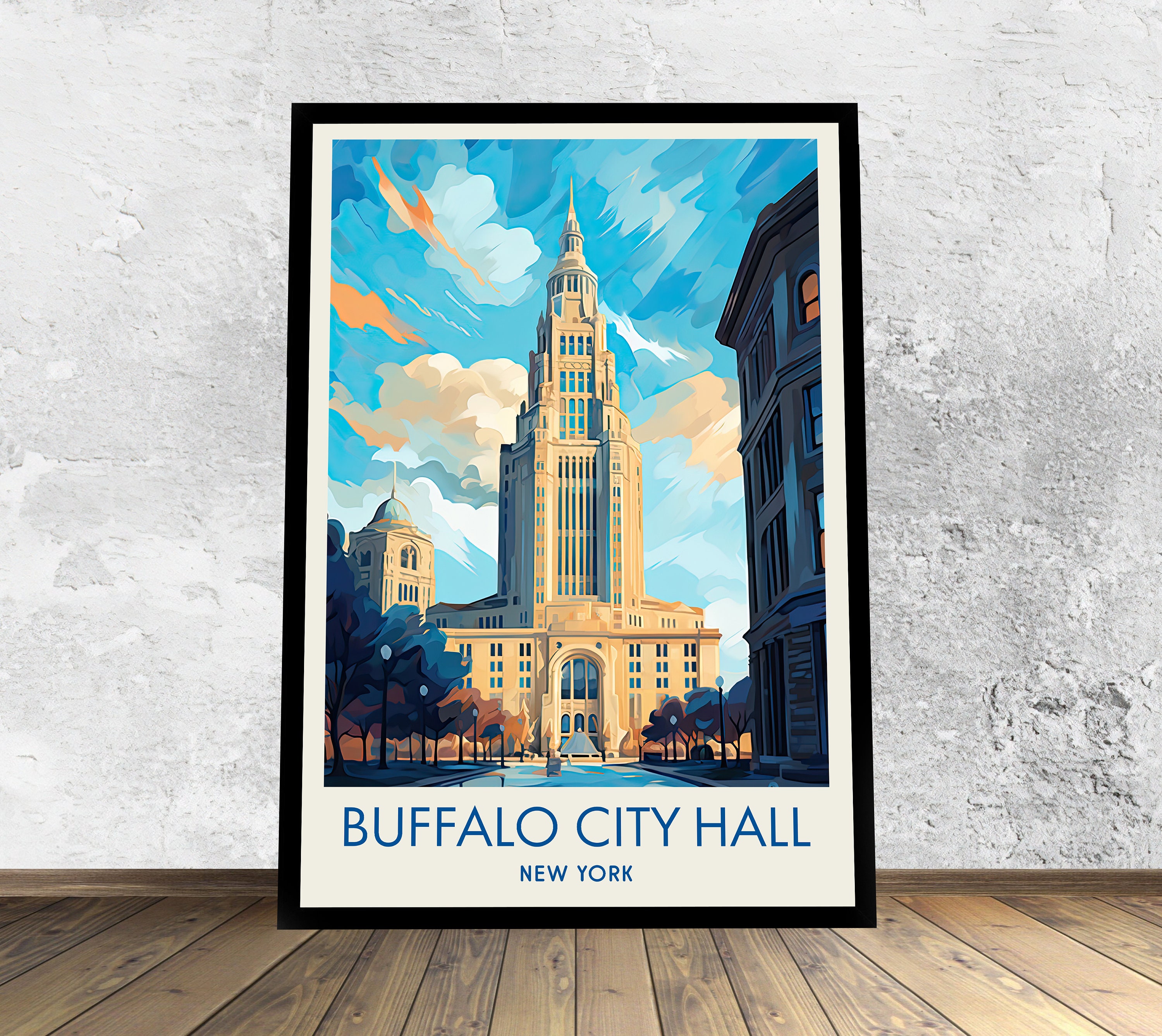 Buffalo City Hall Poster Buffalo City Hall Print New York - Etsy