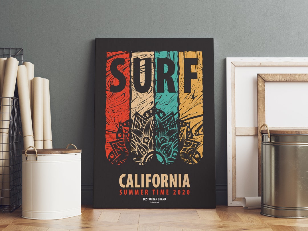Surf Canvas Vintage Canvas Vintage Print Vintage Wall Art - Etsy