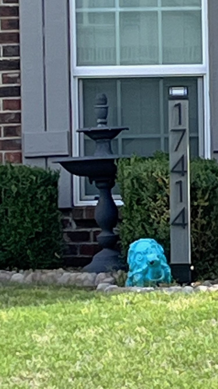 Solar Light Address Post, Floating Address Numbers, Landscape Art ...