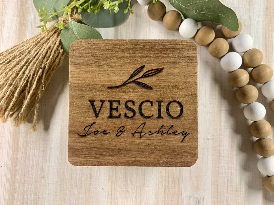 Personalized Family Name Coasters Personalized Wooden - Etsy