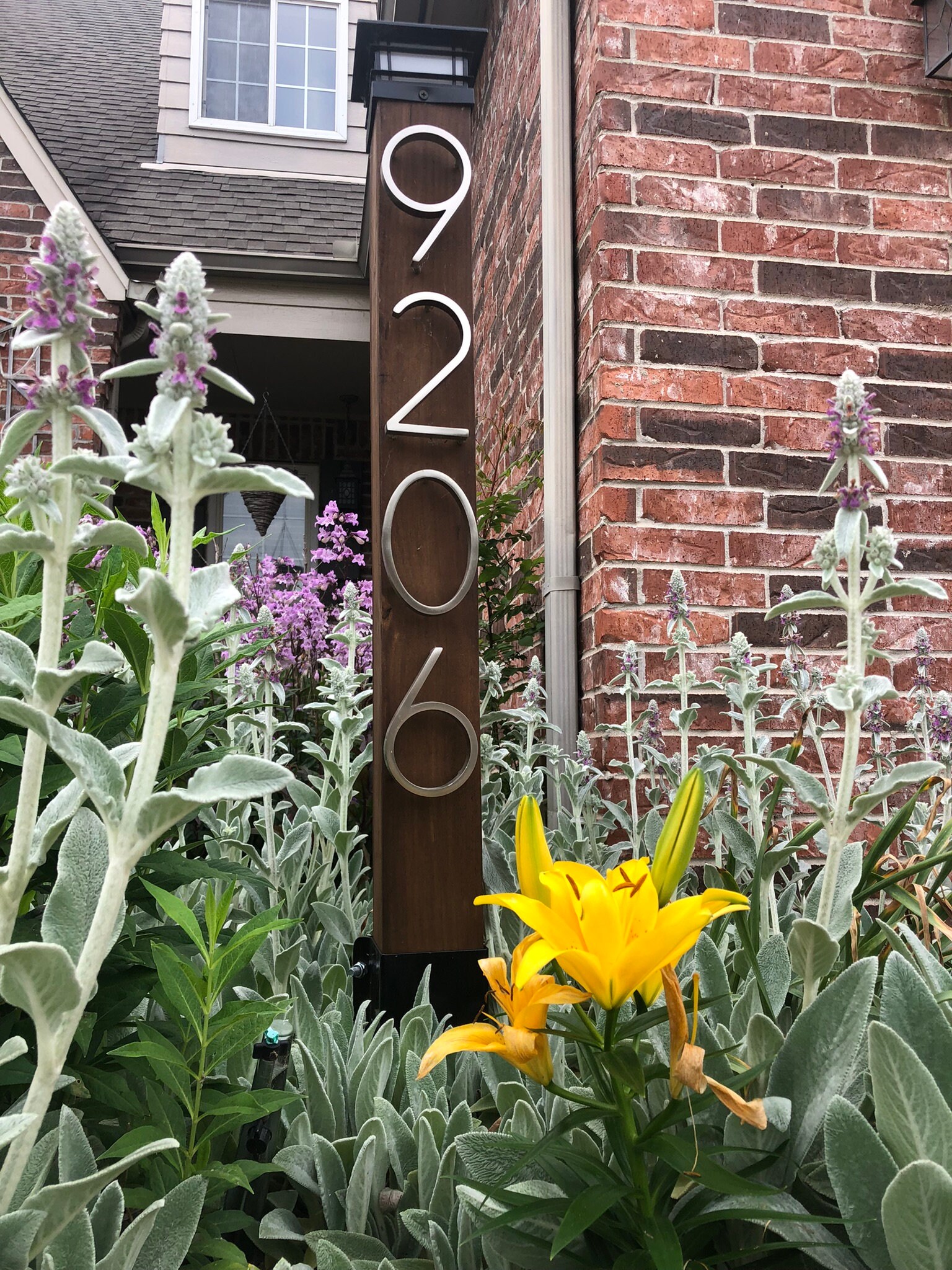 Solar Light Address Post, Floating Address Numbers, Landscape Art ...