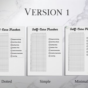 Printable Self Care Tracker, A4 Journal Page, A5 Journal Page, Yearly ...