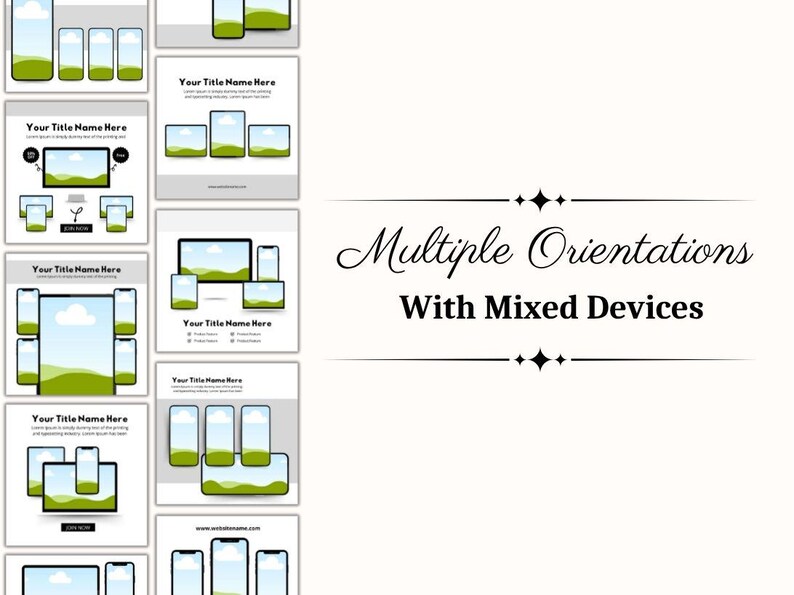 200+ Canva Device Mockups Bundle | Iphone, iPad and Laptop Scene ...