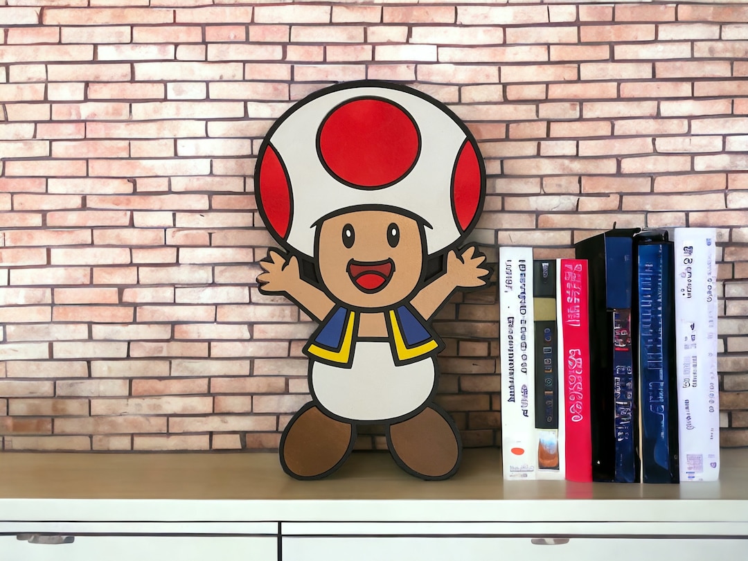 Toad - Mario Bros Wooden Display - Etsy