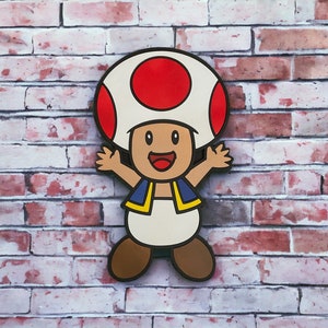 Toad - Mario Bros Wooden Display - Etsy