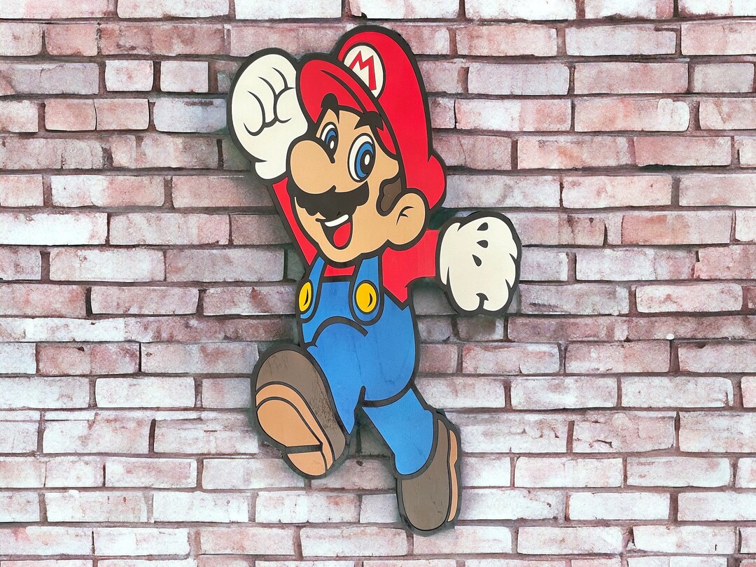 Mario - Mario Bros Wooden Display - Etsy