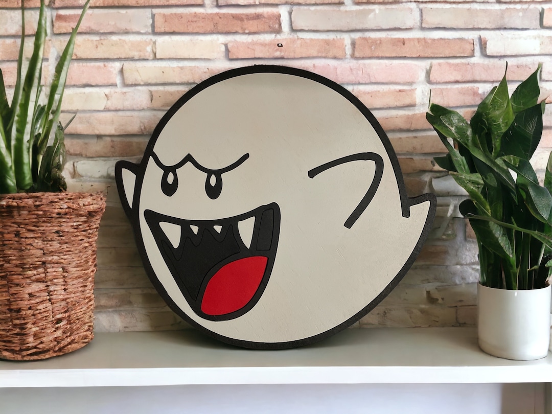 Boo Ghost - Mario Bros. Wooden Display - Etsy