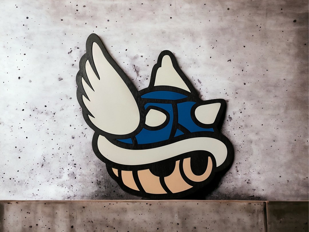 Blue Shell - Mario Bros. Wooden Display - Etsy