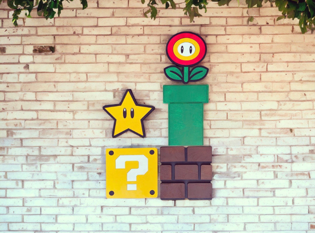 Customizable Mario Bros. Wooden Display - Etsy