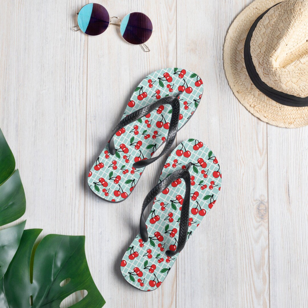 Cherry Flip-flops - Etsy