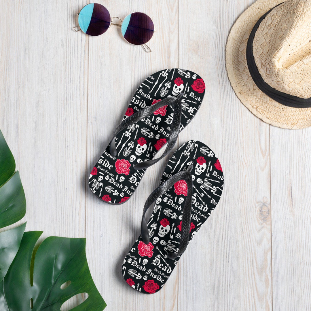 Dead Inside Flip-flops - Etsy