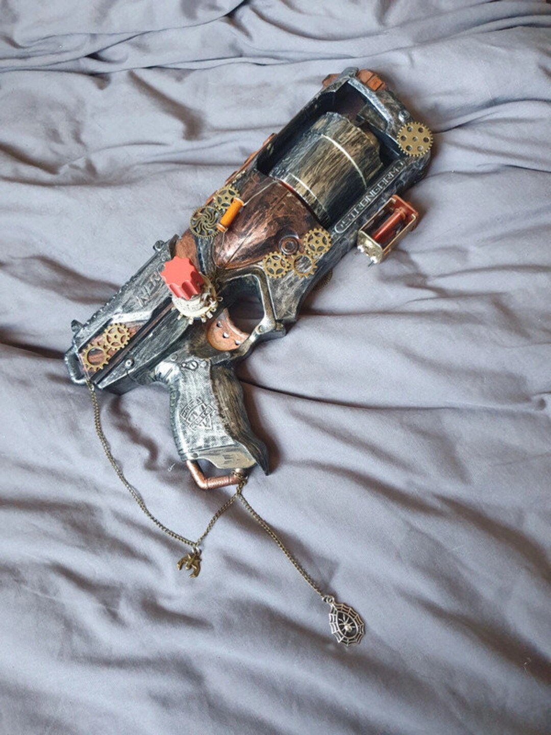 NERF Strongarm Toy Gun Pistol Spider Bat Steampunk Cog Costume Punk ...