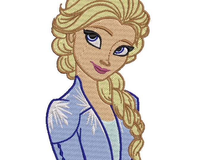 Elsa Frozen Machine Embroidery Design | Princess Embroidery File ...
