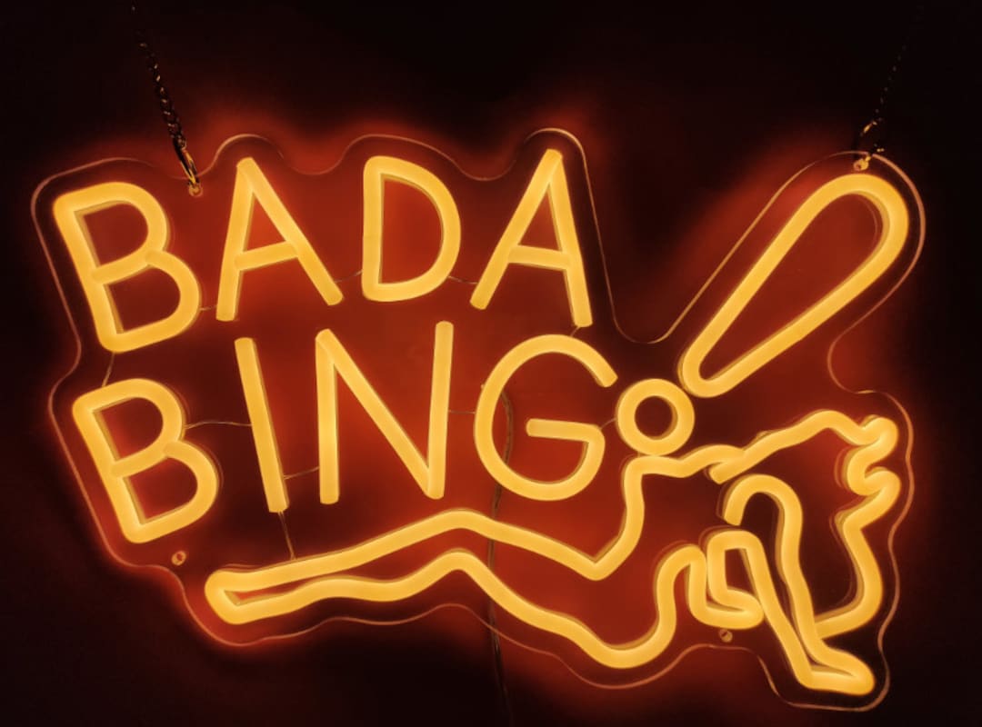 Bada Bing Sign Neon the Sopranos Strip Club Sign for Bar - Etsy