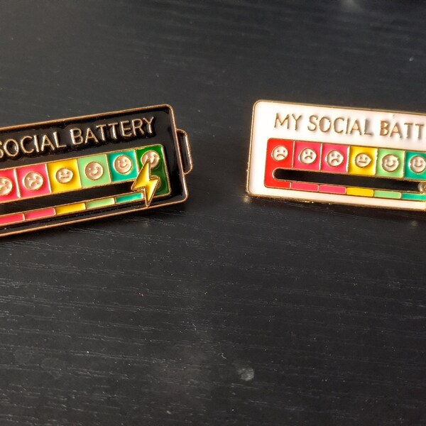 Battery Mood Pin - Etsy
