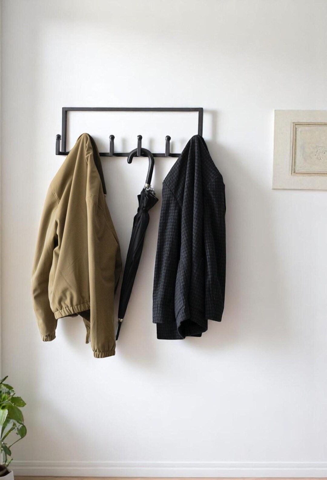 Metal Wall Mount Coat Rack, Entryway Organizer, Hat & Key Holder - Etsy