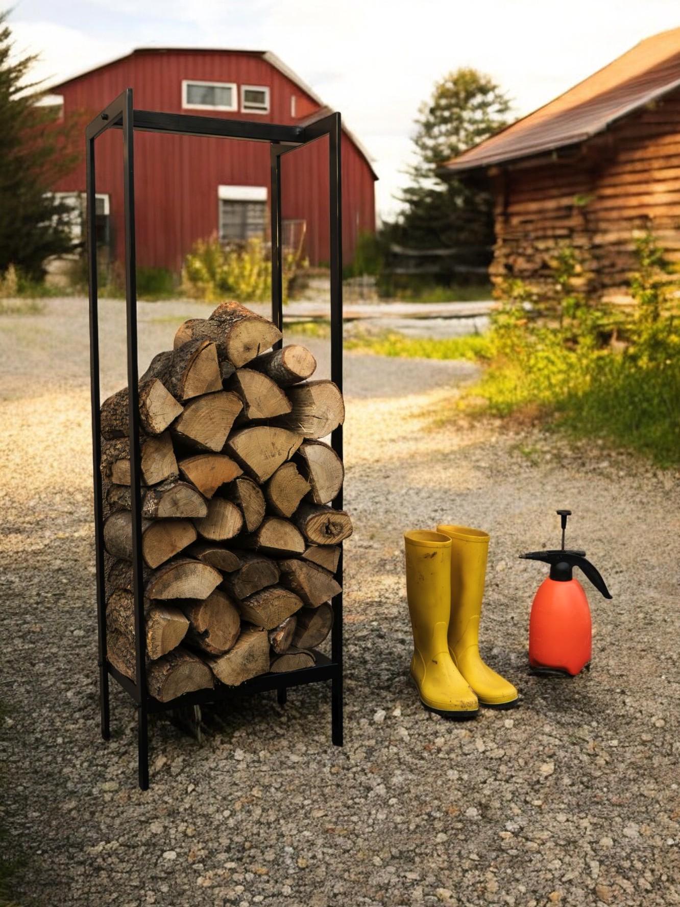 Metal Firewood Rack, Firewood Storage, Fireplace Wood Holder,christmas ...