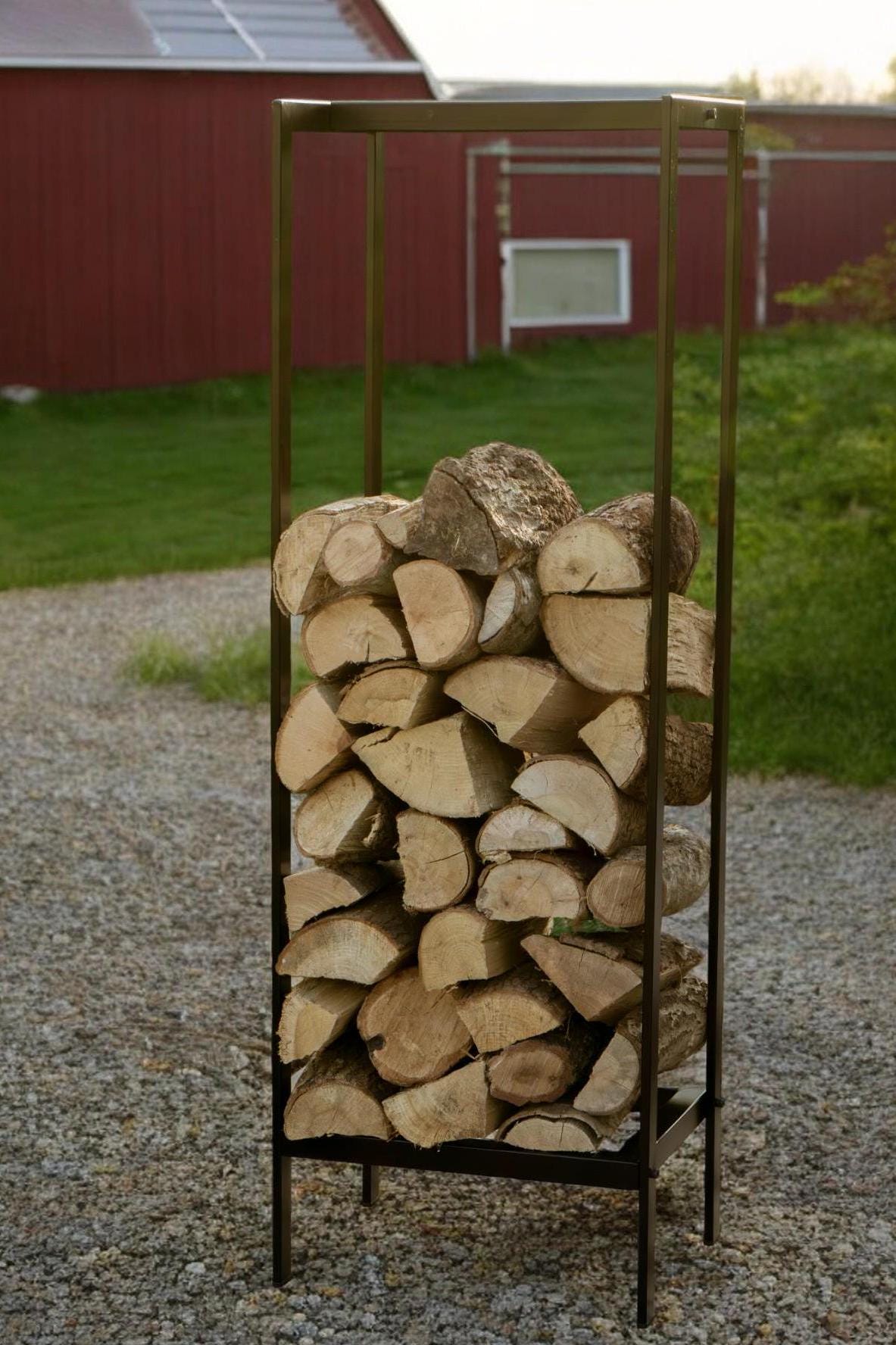 Metal Firewood Rack, Firewood Storage, Fireplace Wood Holder,christmas ...