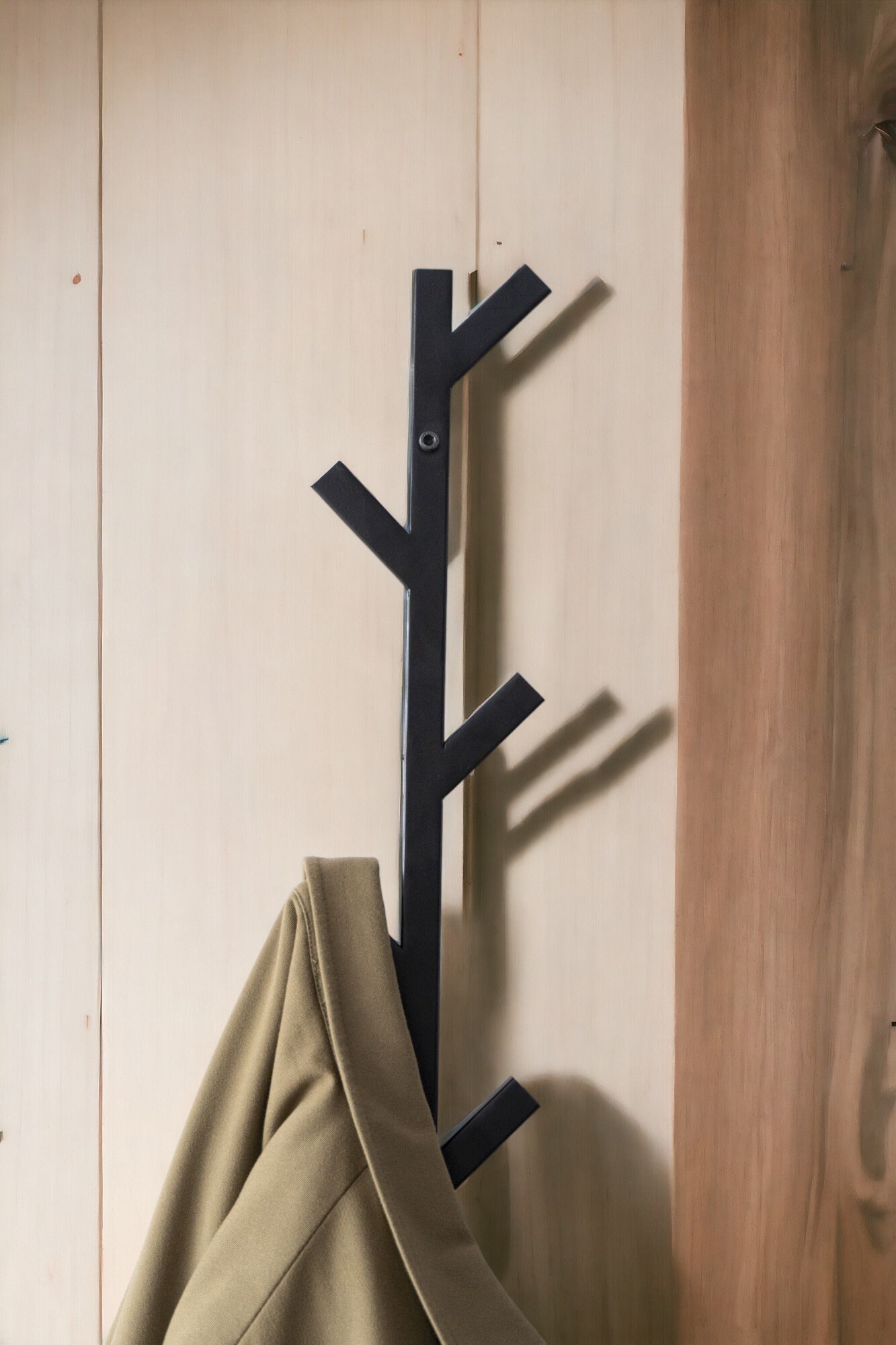 Minimalist Wall Mounted Metal Hanger, Metal Wall Mounted Coat Rack ...