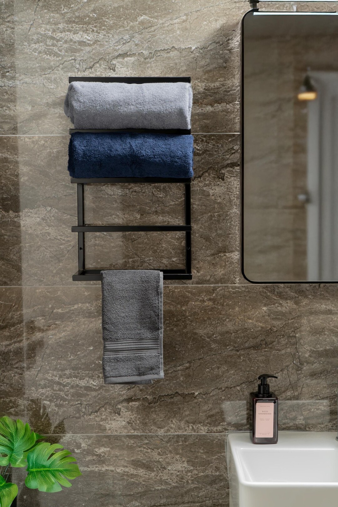 Multiple Towel Rack, Bathroom Organizer, Towel Storage, Minimalist ...