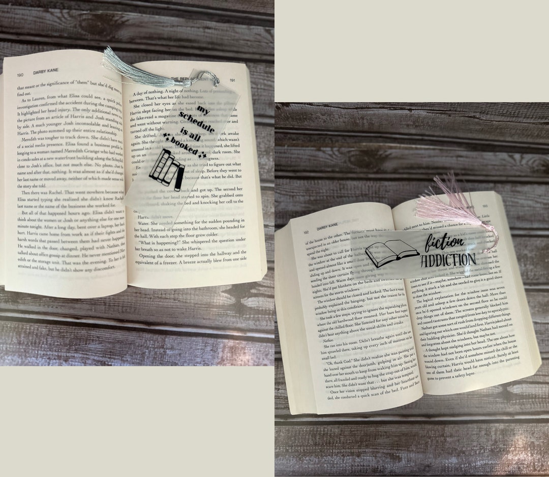 Acrylic Bookmarks Funny Bookmarks I'm Booked Book Addiction Cute ...