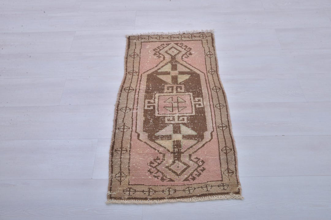 2x3,vintage Bath Rug,2x3 Small Rug,beautiful Rug,wool Turkish Rug ...