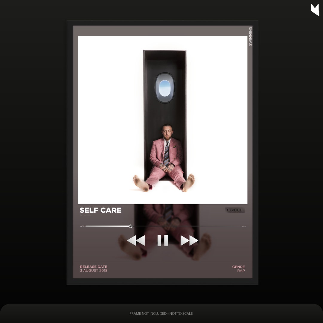 Self Care Mac Miller Song Poster, Minimalist Music Song Art, Wall Décor ...